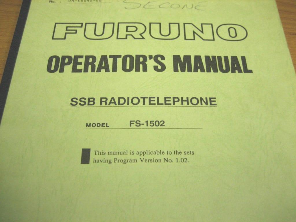 Furuno SSB RadioTelephone FS-1502 Operator's Manual for Ver 1.02 - Max ...