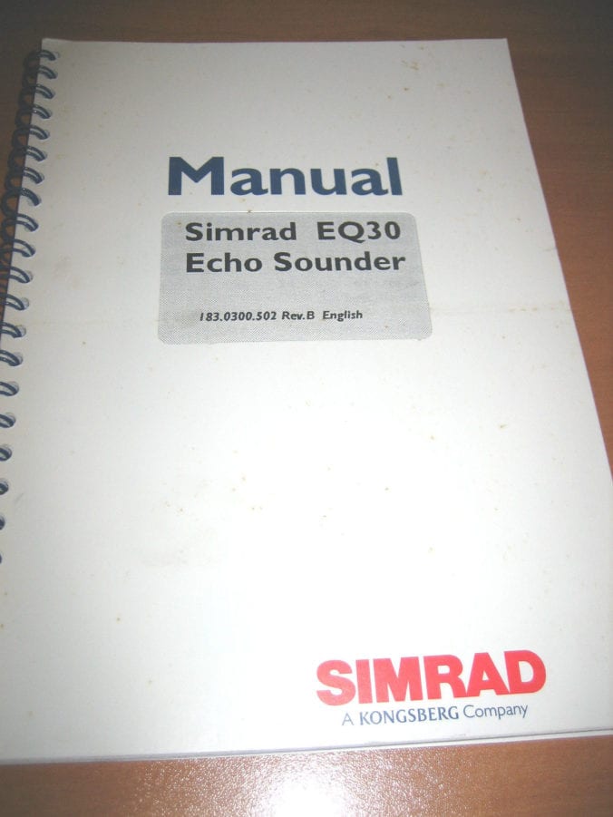 Simrad EQ30 Echo Sounder Manual - Max Marine Electronics