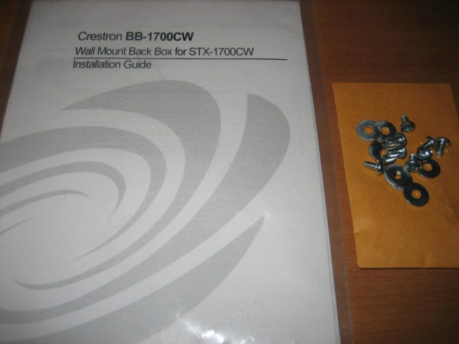 Crestron BB-1700CW Wall Mount Back Box for STX-1700CW Installation ...