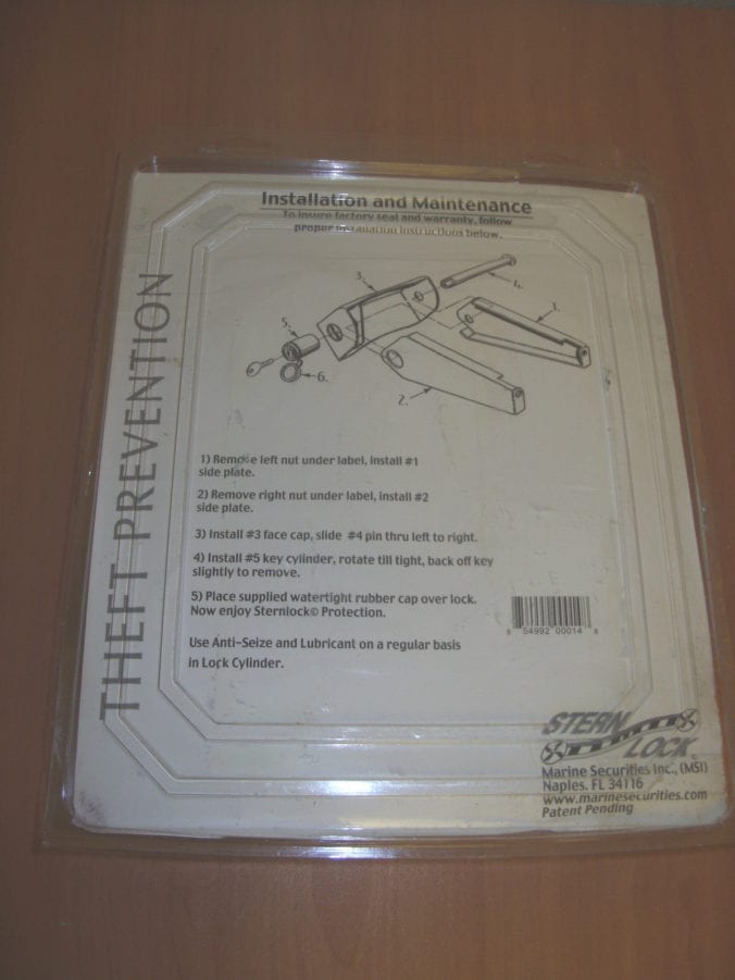 NEW STERN LOCK Outdrive Lock - Stainless Steel - Bravo 00014 "SHIPS ...