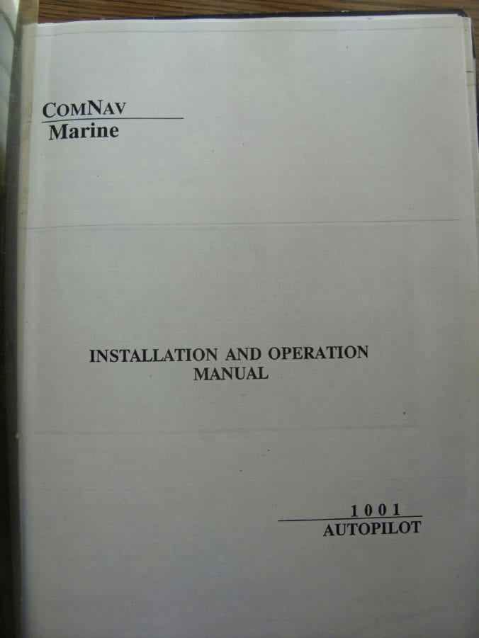 ComNav Marine Soft Cover 1001 Autopilot Installation And Operation ...