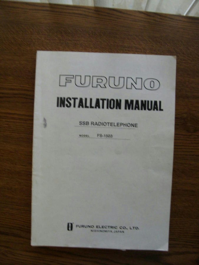 Furuno FS-1503 SSB Radiotelephone Installation Manual - Max Marine ...