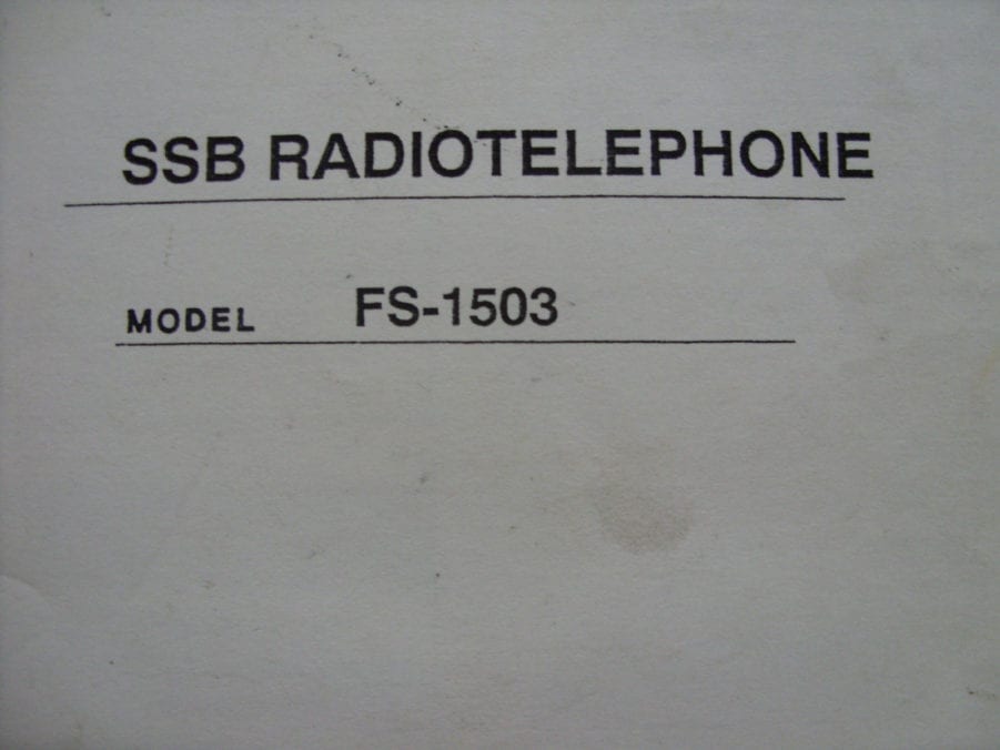 Furuno FS-1503 SSB Radiotelephone Installation Manual - Max Marine ...