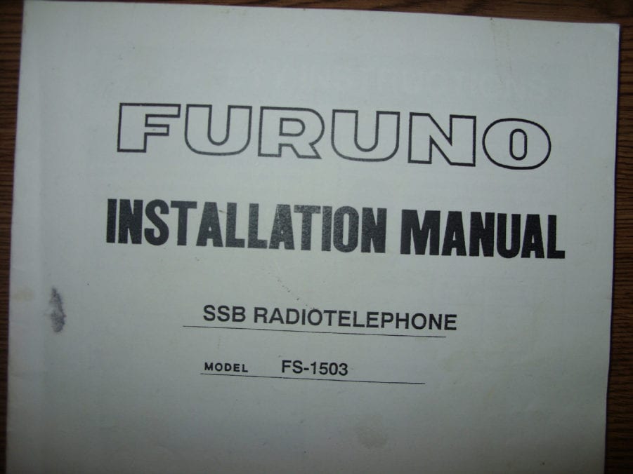 Furuno FS-1503 SSB Radiotelephone Installation Manual - Max Marine ...