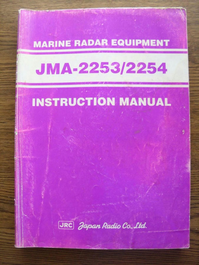 JRC Japan Radio Co Soft Cover Radar JMA-2253 2254 Radar Instruction ...