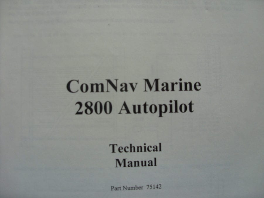 ComNav Soft Cover 2800 AutoPilot Technical Manual 75142 - Max Marine Electronics