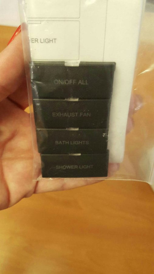 Crestron Black Engraved Textured Buttons for Bathroom B4-BTN-BKLT - NEW ...