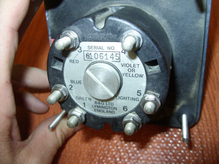 B & G Analogue Apparent Wind Angle AWA Direction Instrument Display ...