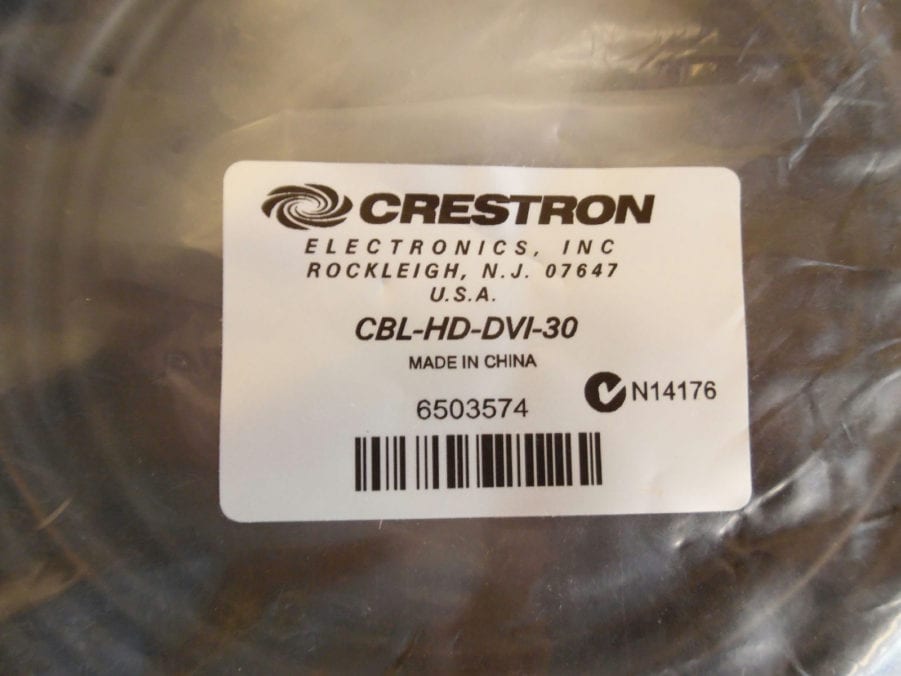 Crestron CBL-HD-DVI-30 30ft Certified DVI/HDMI Interface HD Cable - Max ...