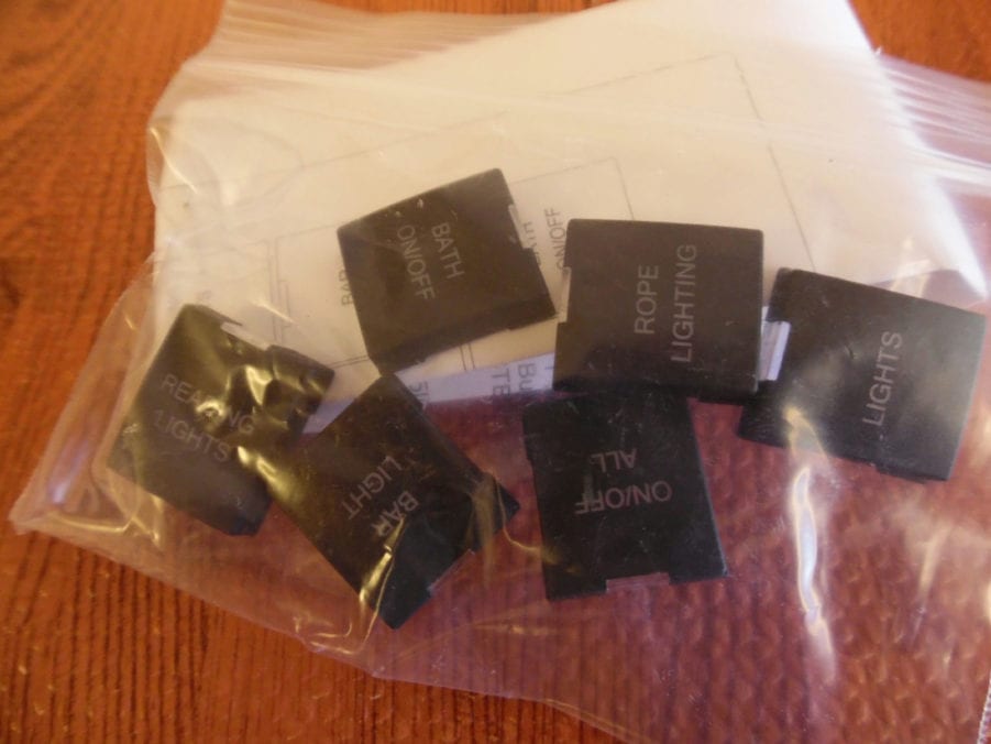 Crestron B6-BTN-BKLT Black Engraved Textured Buttons for Bar Light ...