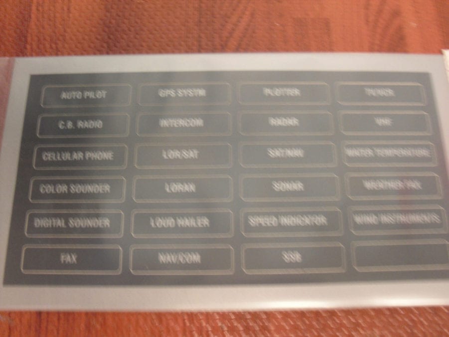 Weems & Plath Comprehensive Electronics Panel Label Kit - Boat Marine ...