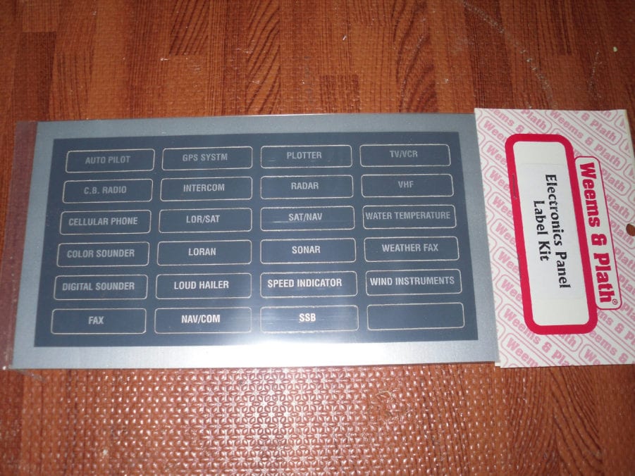 Weems & Plath Comprehensive Electronics Panel Label Kit - Boat Marine ...