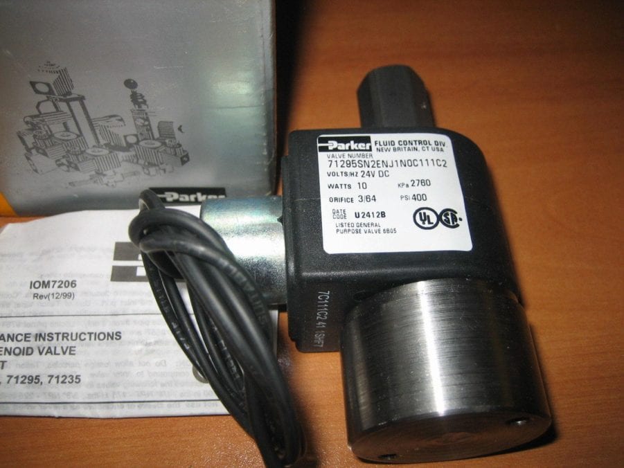 Parker Fluid Control Valve 71295SN2ENJ1NOC111C2 24V DC 10 Watt 400 PSI ...