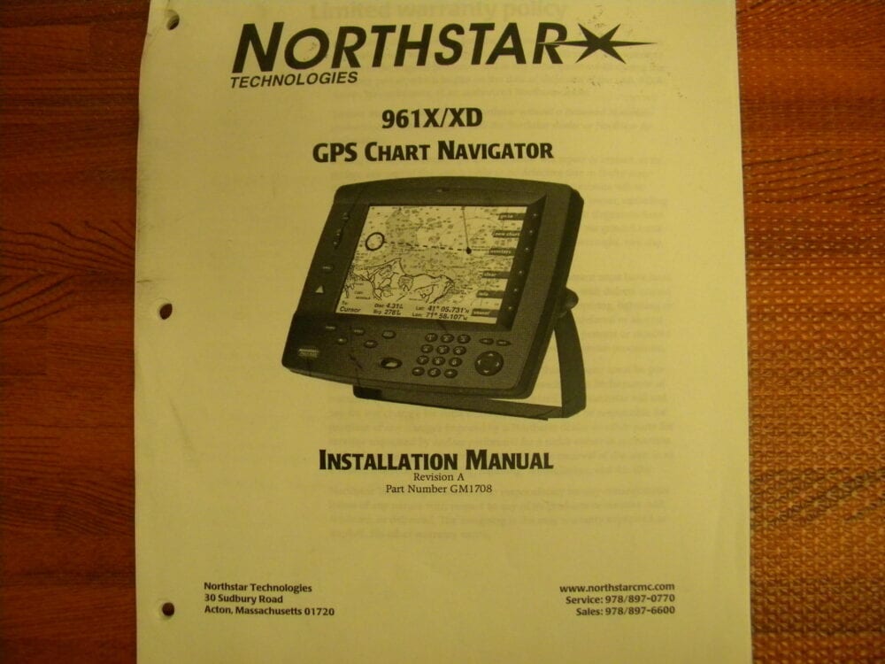 Northstar 961X/XD GPS Chart Navigator Installation Manual - Max Marine ...