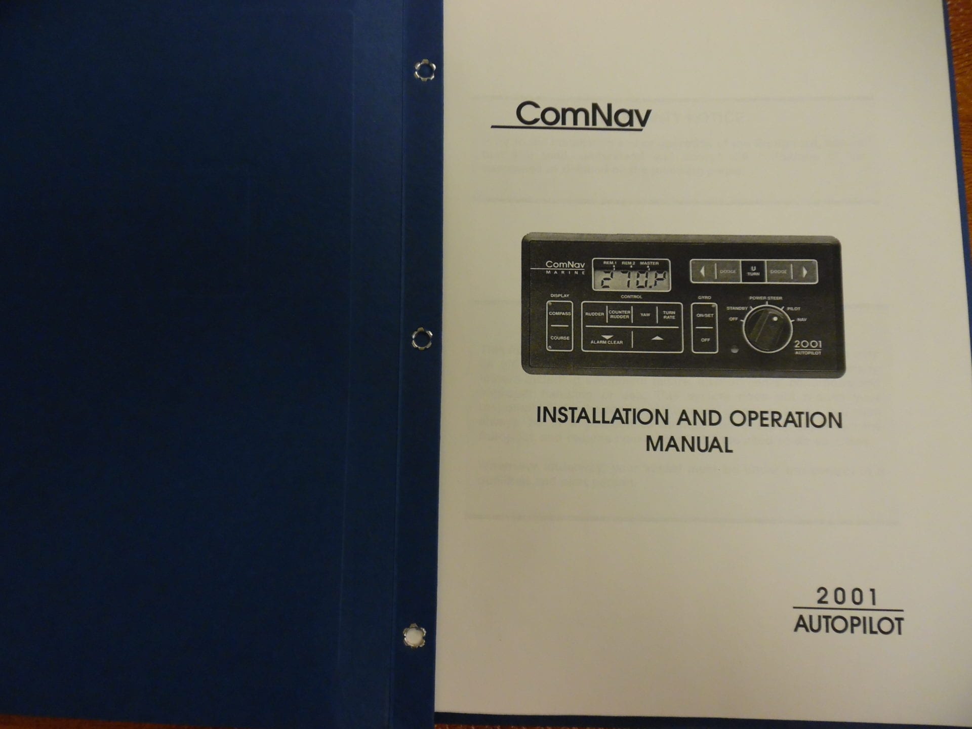 ComNav 2001 Autopilot Installation & Operation Manual - Max Marine Electronics
