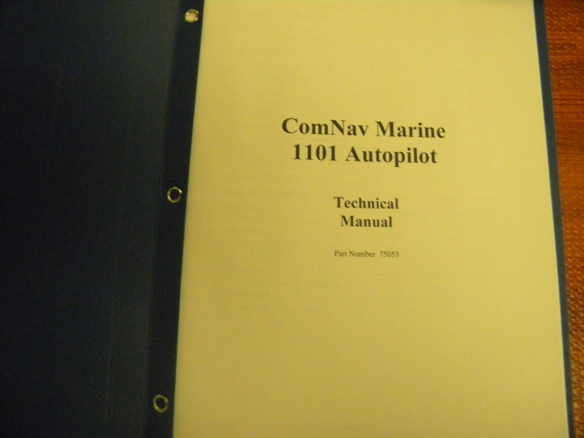ComNav Marine 1101 Autopilot Technical User Manual Part Number 75053 ...