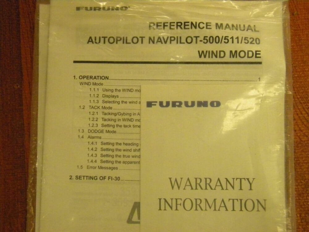 FURUNO Autopilot Navpilot-500/511/520 Wind Mode Reference Manual - Max ...