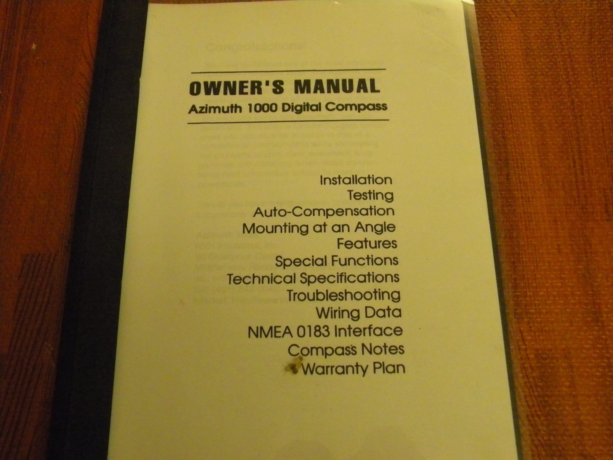KVH Azimuth 1000 Digital Compass Owner's Manual - Max Marine Electronics