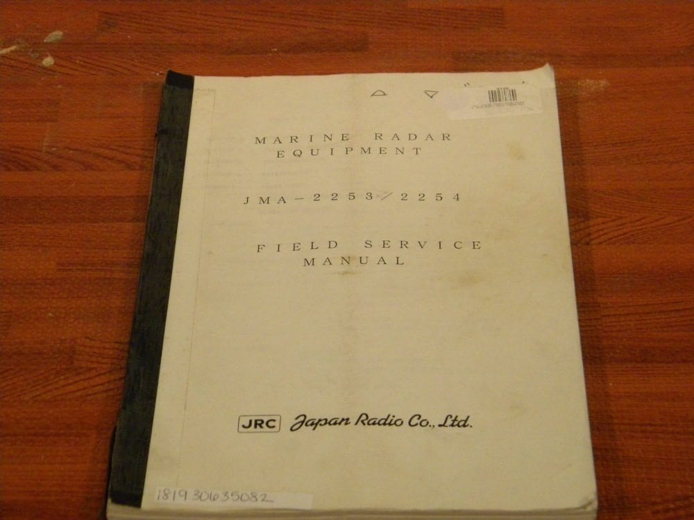 JRC Japan Radio Soft Cover JMA 2253 2254 Field Service Manual Marine ...