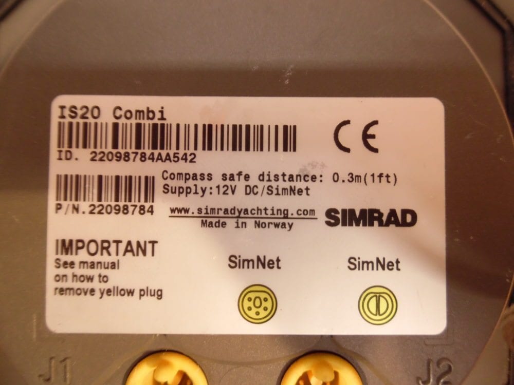 Simrad IS20 COMBI Display W/ Suncover - Great Condition 90 Day Warr 22098784 - Max Marine ...