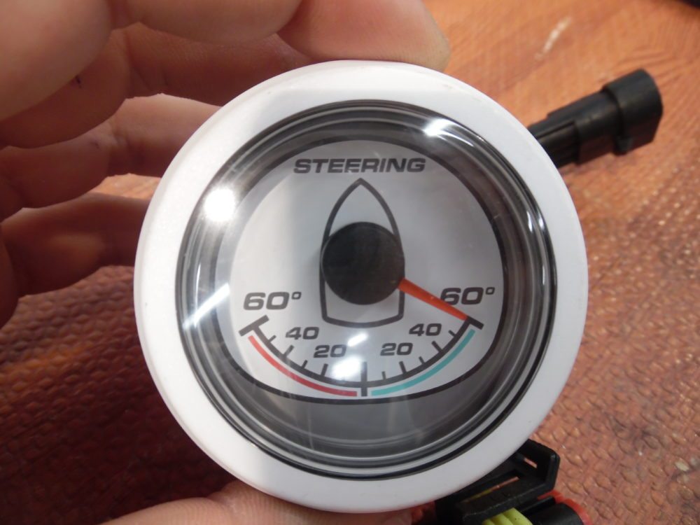 Mercury - Mercruiser Steering Rudder Angle Gauge All White - 79 ...