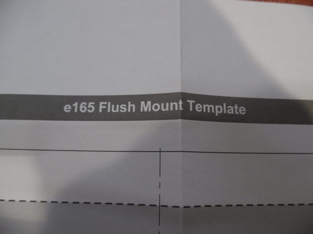 Raymarine e165 Flush Mount Template For Mounting - Max Marine Electronics