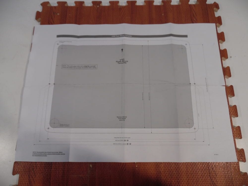 Raymarine e165 Flush Mount Template For Mounting - Max Marine Electronics