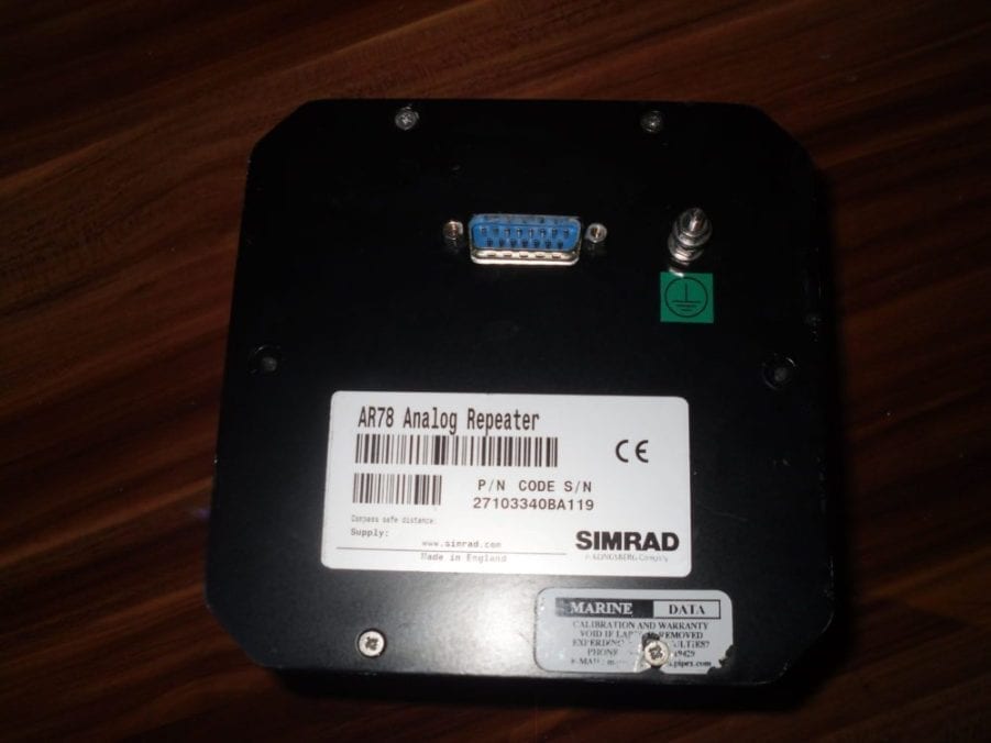 SIMRAD AR78 Analog Compass Gyro Repeater Unit 27103340 - Untested - Max ...