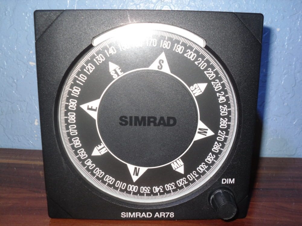 SIMRAD AR78 Analog Compass Gyro Repeater Unit 27103340 - Untested - Max ...