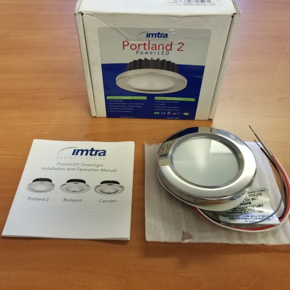 Imtra Portland 2 LED Light 1x3W 10-30VDC - Blue - Polished Stainless ...