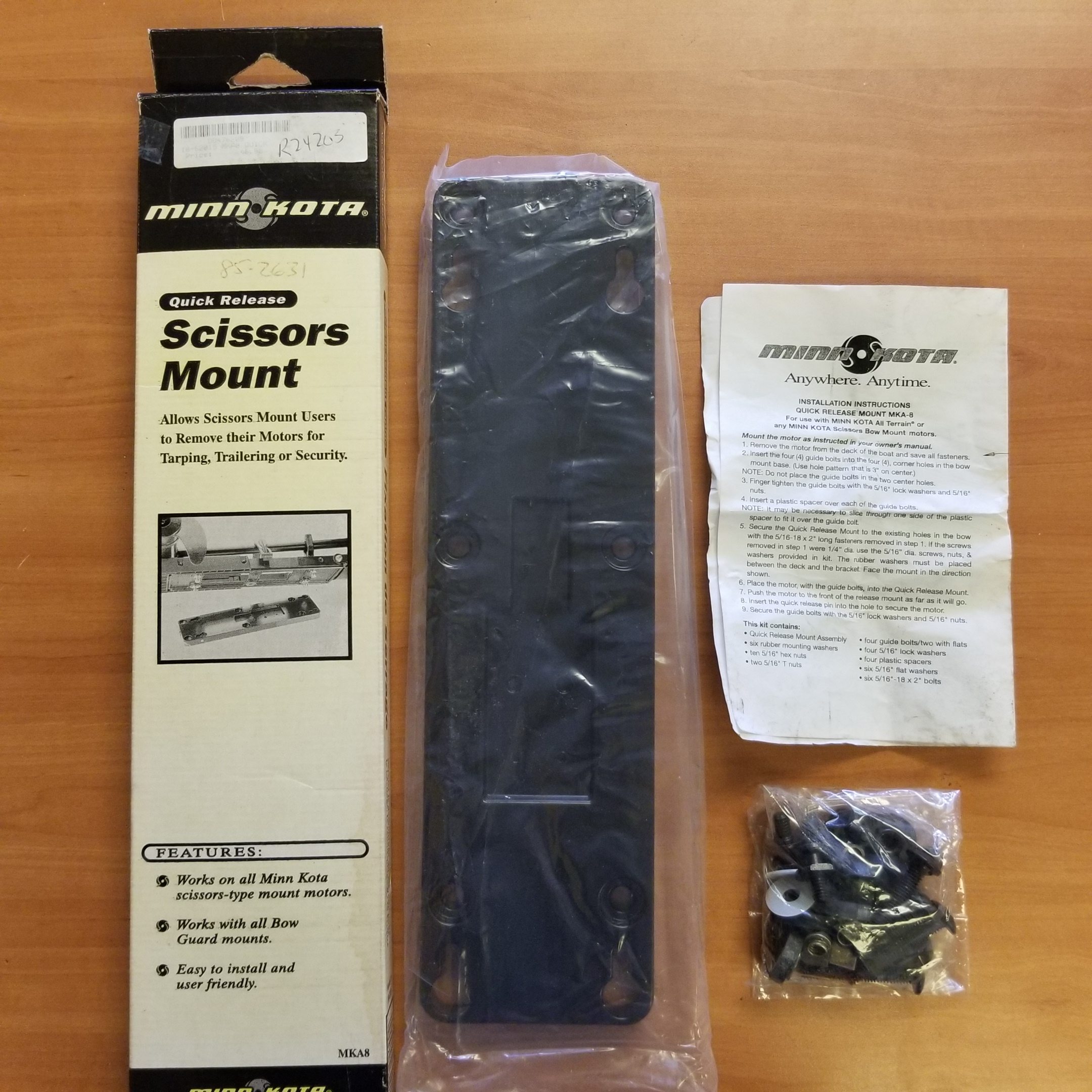 Minn Kota Quick Release Scissor Mounts MKA8 - NEW - Max Marine Electronics