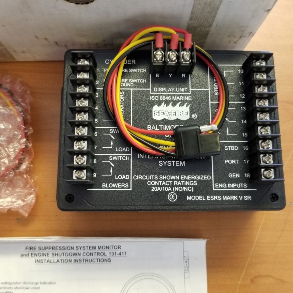 Sea-Fire Fire Suppression System Monitor & Shutdown 131-411 ESRS-MARK V ...