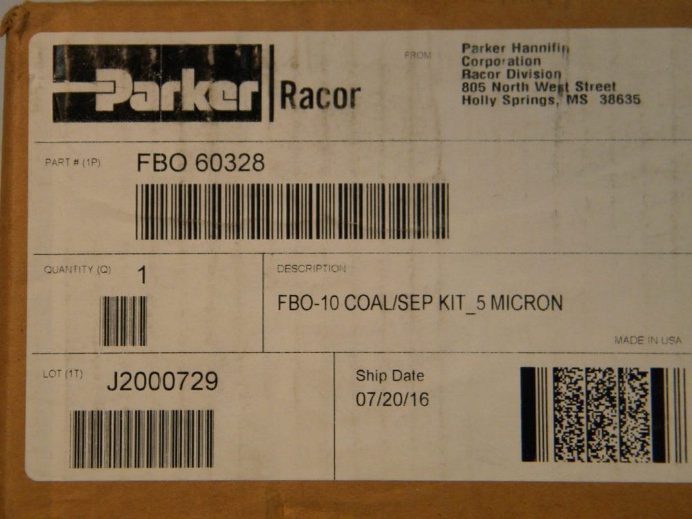 PARKER Racor FBO 60328 - FBO-10 5 Micron Filter REPLACEMENT - Max ...