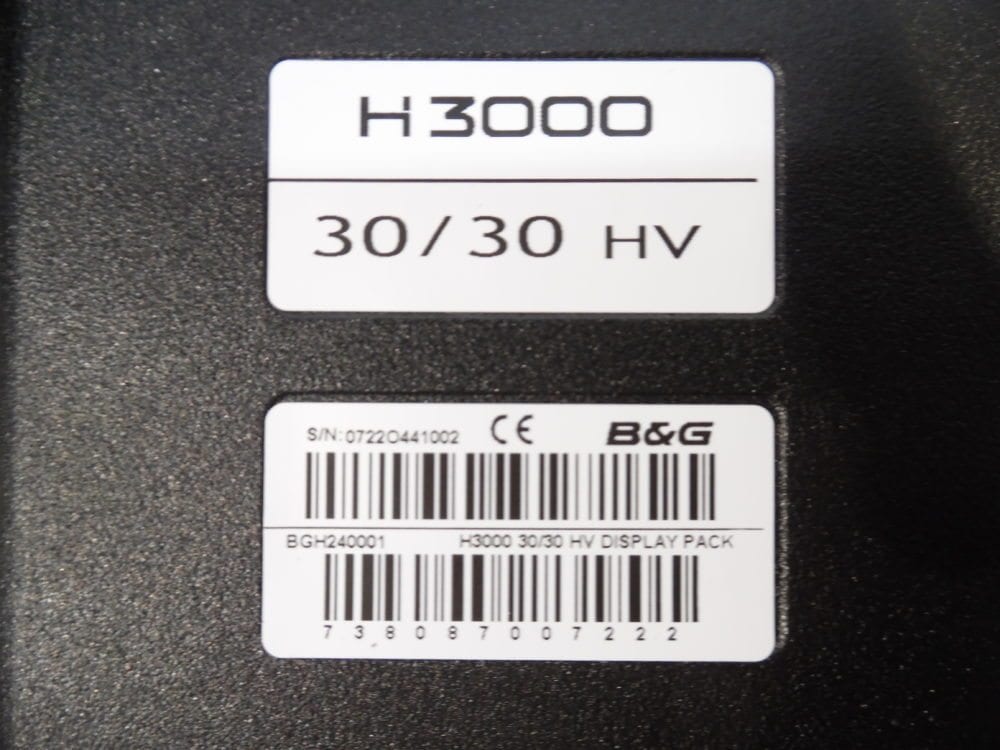 B&G B and G 30/30 H3000 HV Display - BGH240001 - Great Condition - Max ...