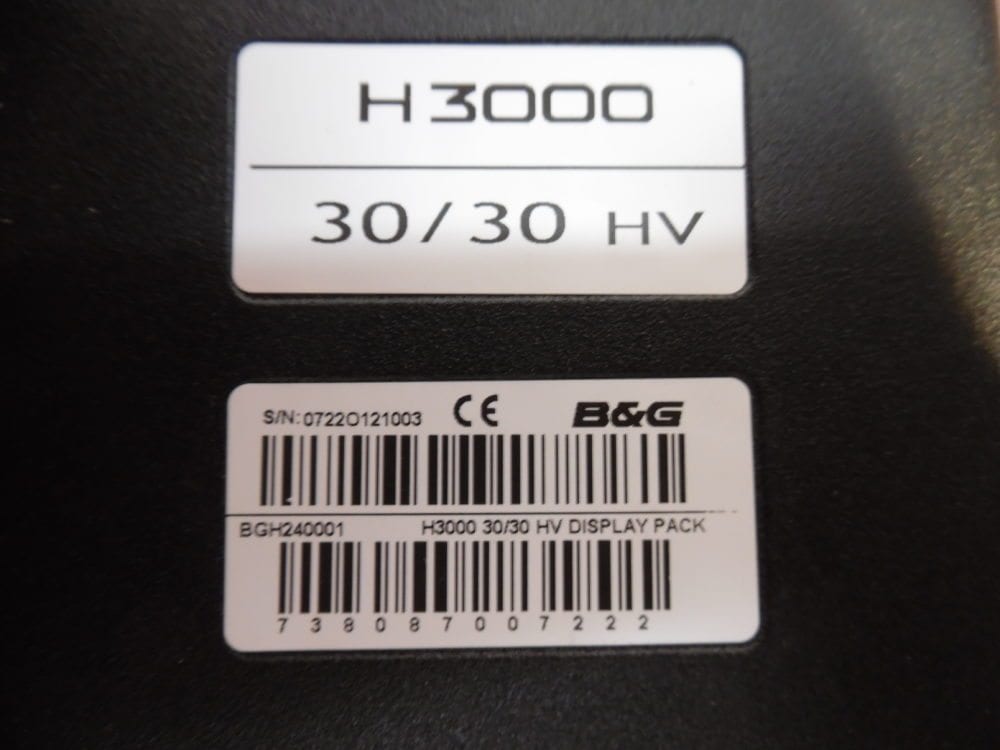 B&G B and G H3000 30/30 HV Display BGH240001 Great Condition - Max ...