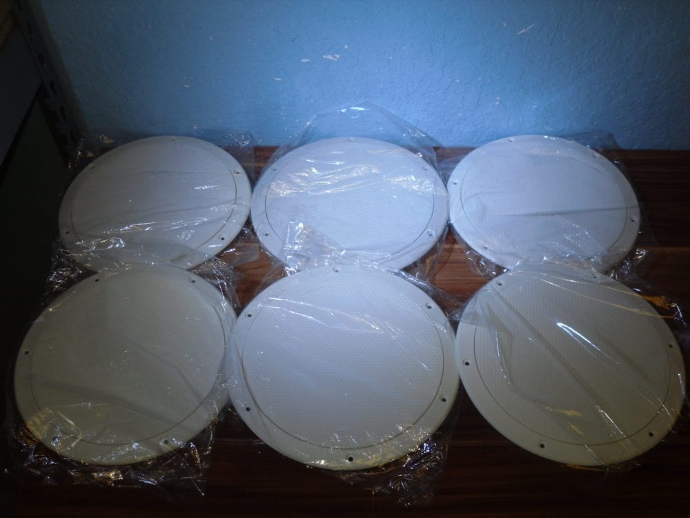 QTY 6 White 8" Boat Deck Plate NEW Round Access Inspection Hatch Pry ...