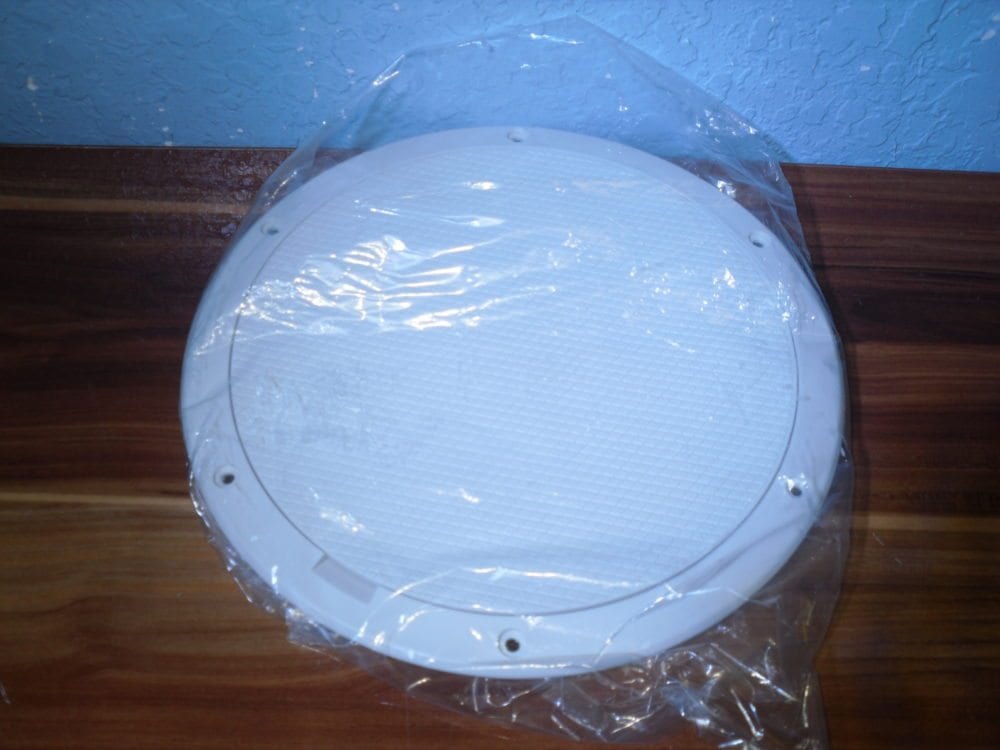 White 8" Boat Deck Plate NEW Round Access Inspection Hatch Cover Pry ...