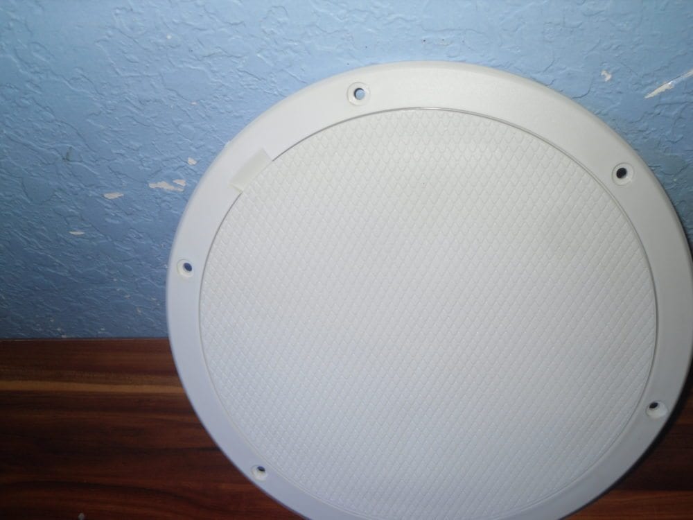 White 8" Boat Deck Plate NEW Round Access Inspection Hatch Cover Pry ...