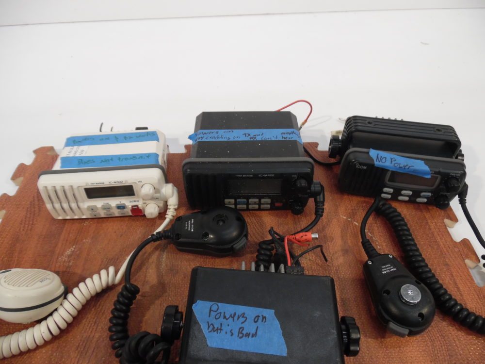Icom VHF Radio LOT OF 4 - PARTS ONLY - No Returns - Max Marine Electronics