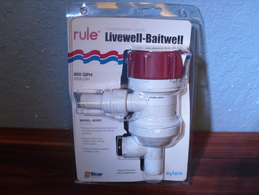 Rule 403FC Livewell/Baitwell Pump 12v 3/4" NPT - Excellent Condition ...
