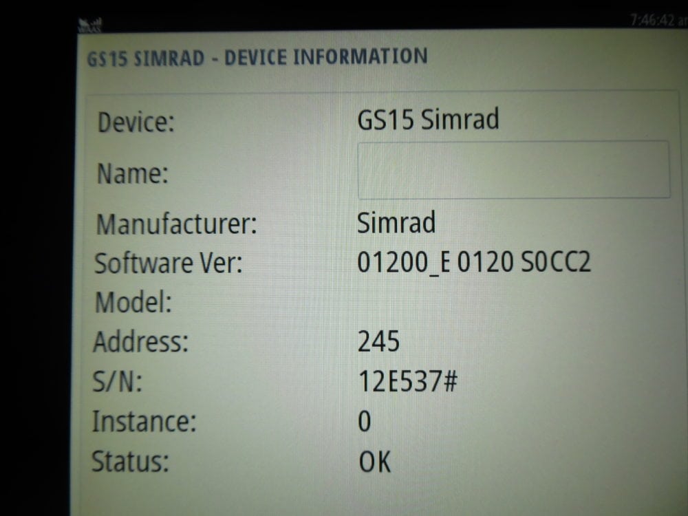 Simrad GS-15 GPS Antenna w/ Base and Simnet to NMEA2000 Cable - Good ...