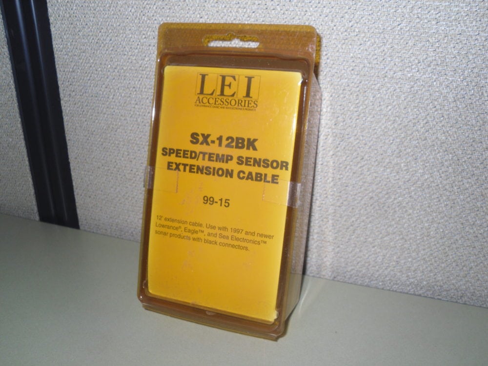 LEI SX-12BK Speed / Temp Sensor 12' Extension Cable Lowrance Eagle Sea ...