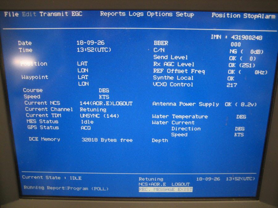 Furuno IC-215 Inmarsat-C Mobile Earth Station Felcom 15 Terminal Unit ...