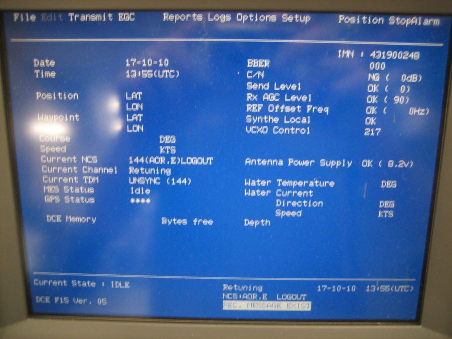 Furuno IC-215 Inmarsat-C Mobile Earth Station Felcom 15 Terminal Unit ...