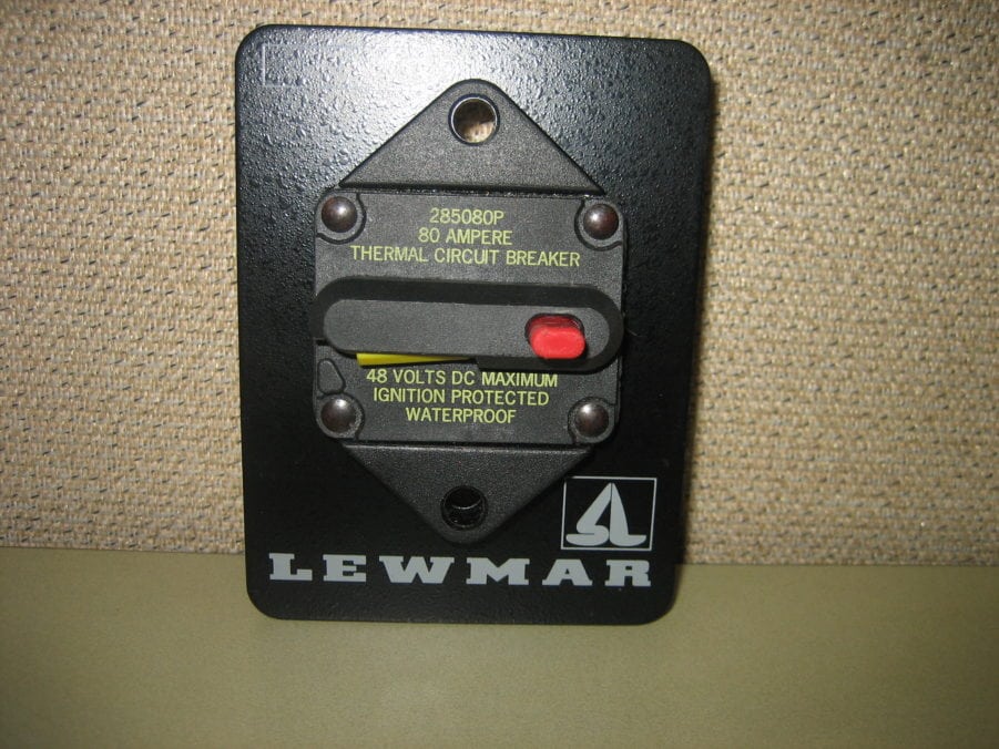 Lewmar 285080P Marine Thermal Circuit Breaker 80 AMP Bussman w/ Mount ...