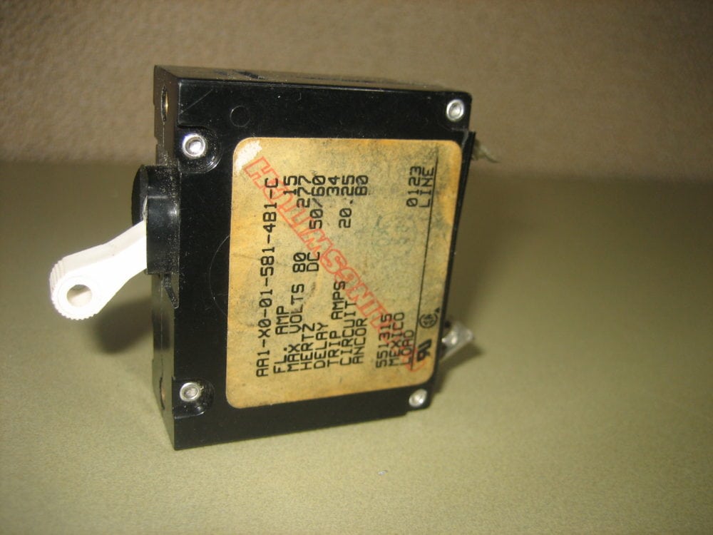 Blue Sea Systems AA1-X0-01-581-481-C Circuit Breaker Switch 15A Amps ...
