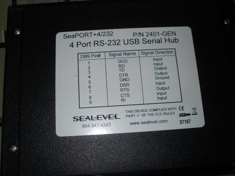 Sea Level Sealevel 2203-2032 Seaport +2 RS232/422/485 USB Serial Hub ...