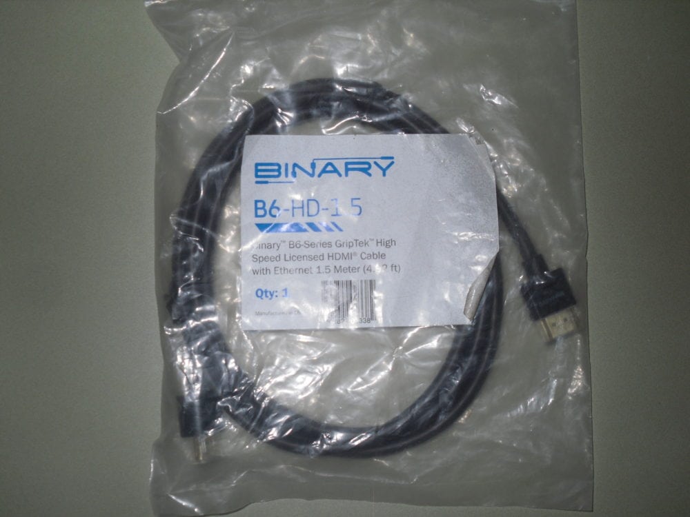 Binary B6-HD-1.5 High Speed HDMI Cable w/ Ethernet 1.5 meter - Max ...