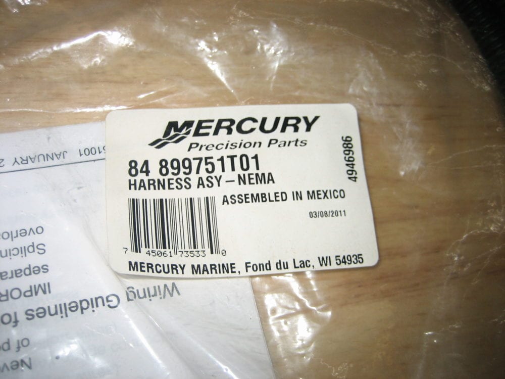 Mercury 84 899751T01 Marine Boat Harness Assembly NMEA 0183 adaptor ...