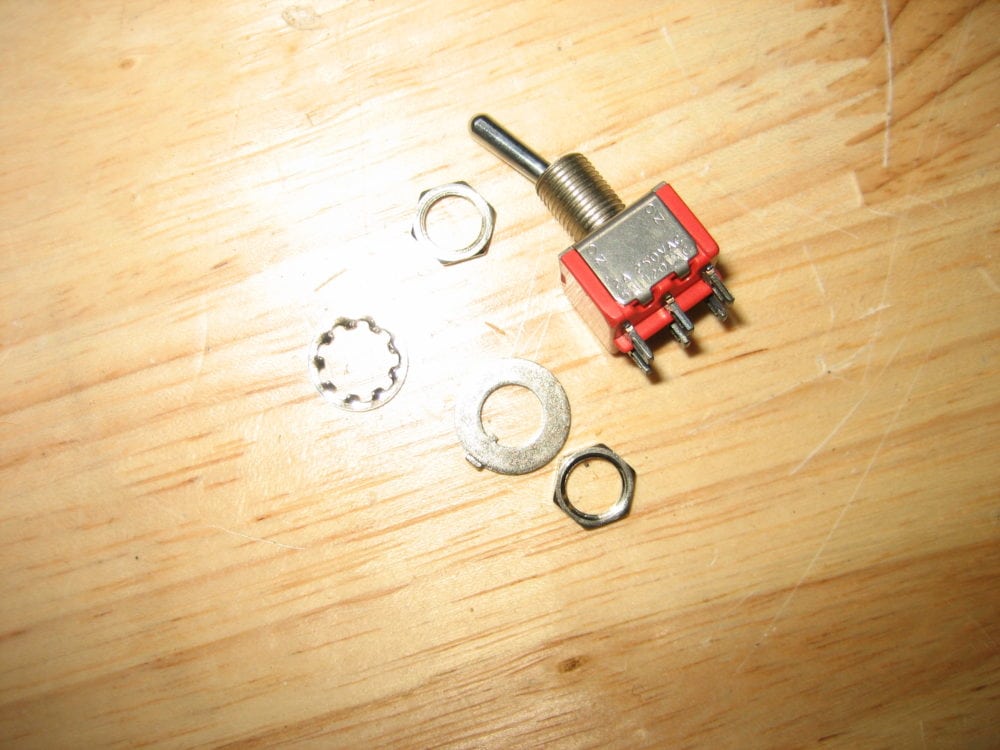 C&K 7201 2-Position ON/ON DPDT Toggle Switch - Red - Max Marine Electronics